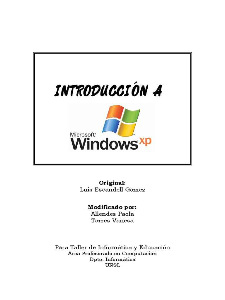 Windows Xp Pdf Ventana Computación Archivo De Computadora