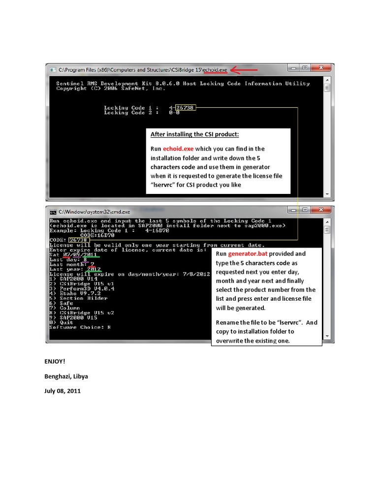 CSI Product License Setup Guide | PDF | Home & Garden | Computers