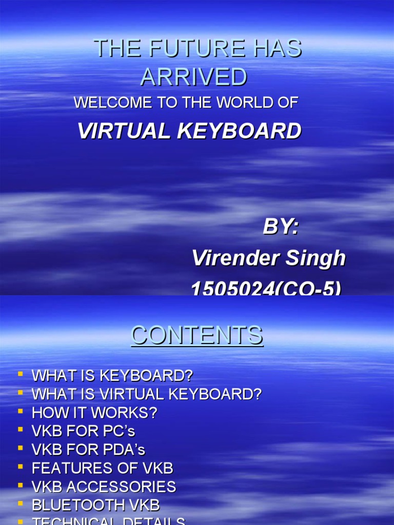 Virtual Keyboard: Future Tech Explained | PDF | Computer Keyboard ...