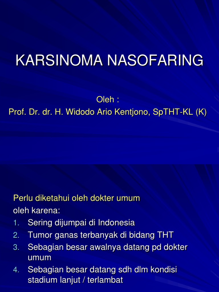 Karsinoma Nasofaring: Diagnosis dan Pengobatan | PDF