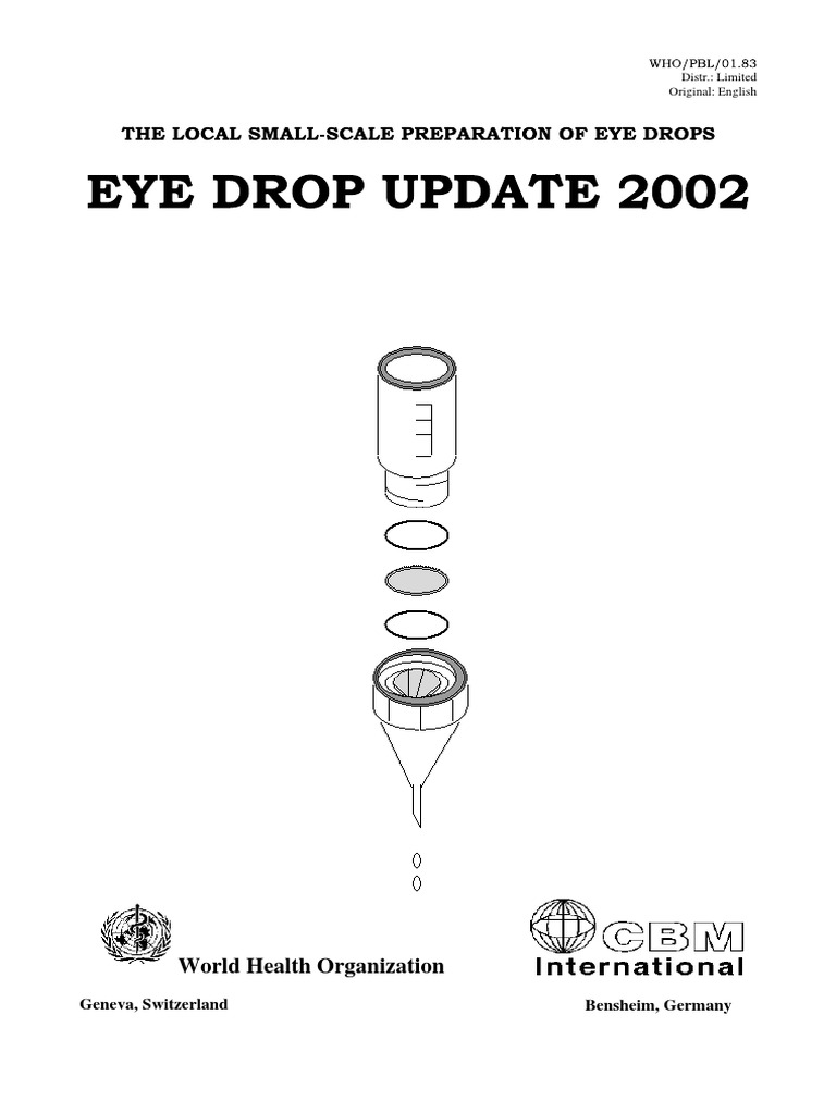WHO Eye Drops | Filtration | Sterilization (Microbiology)