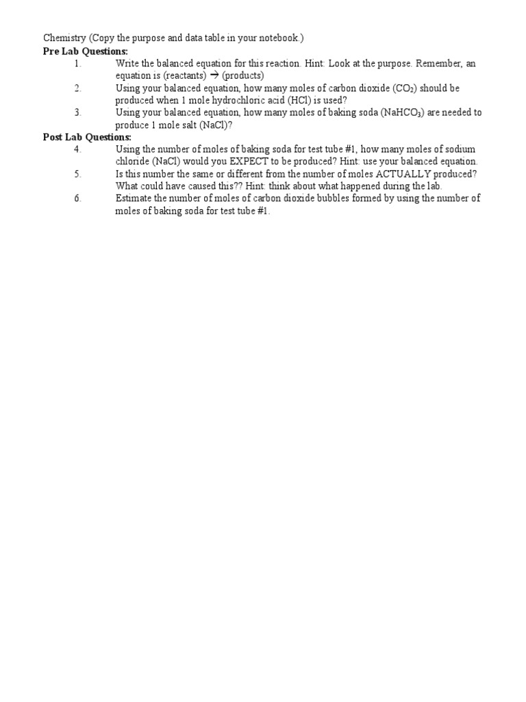 Salt Lab Qs | PDF | Teaching Methods & Materials | Science & Mathematics