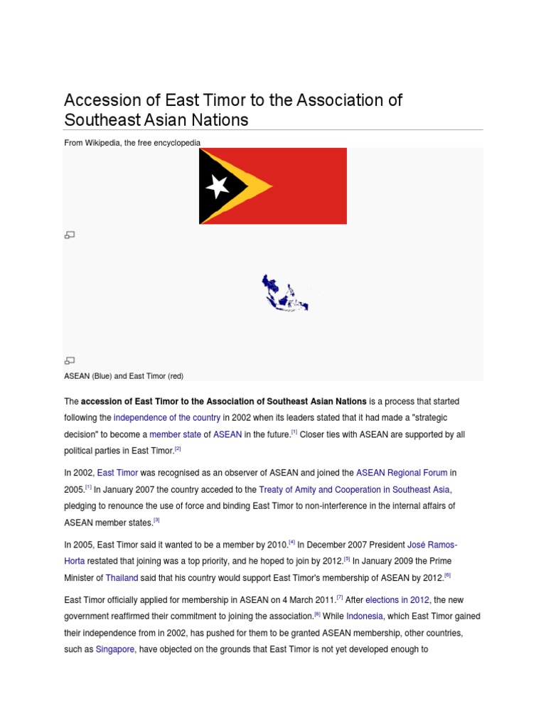East Timor's ASEAN Membership Journey | PDF