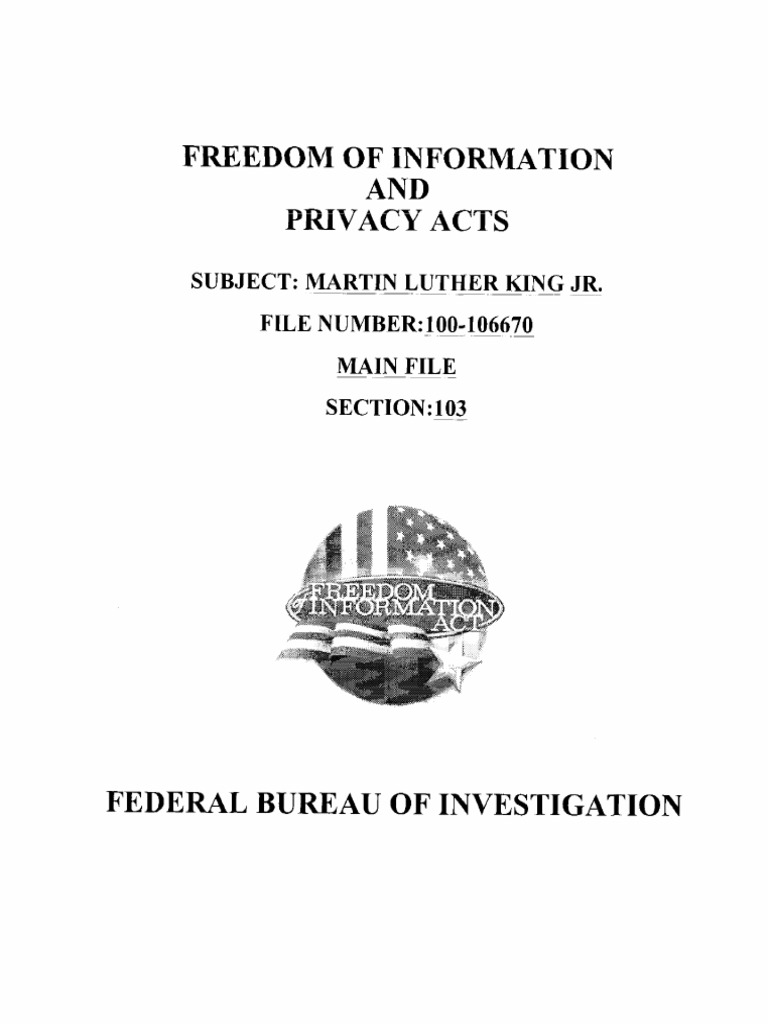 Martin Luther King Jr. FBI File | Download Free PDF | Martin Luther ...