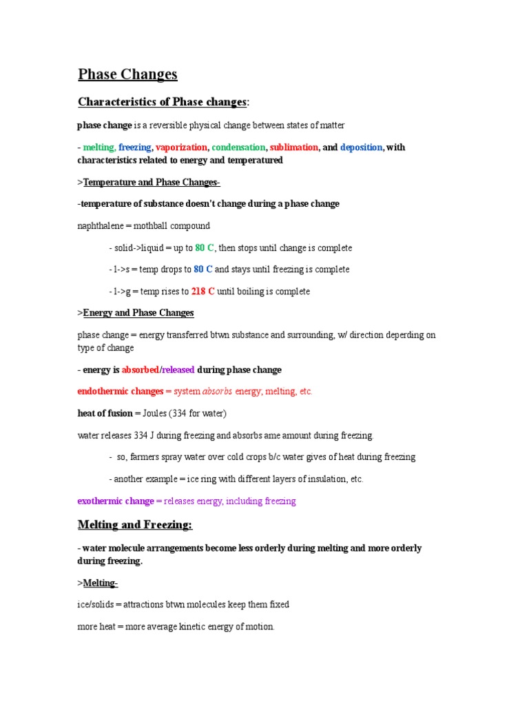 3.3 - Phase Changes | PDF | Evaporation | Transparent Materials