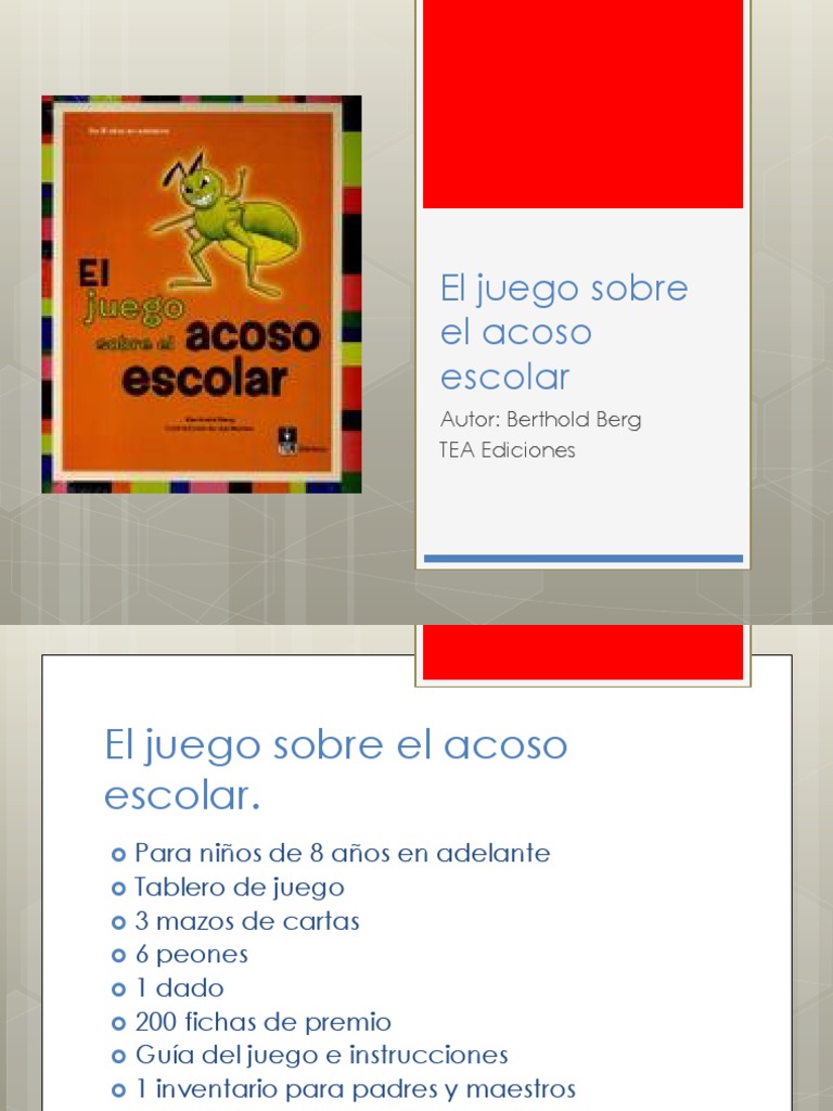 Juego Didáctico sobre el Acoso Escolar | PDF | Sicología | Violencia