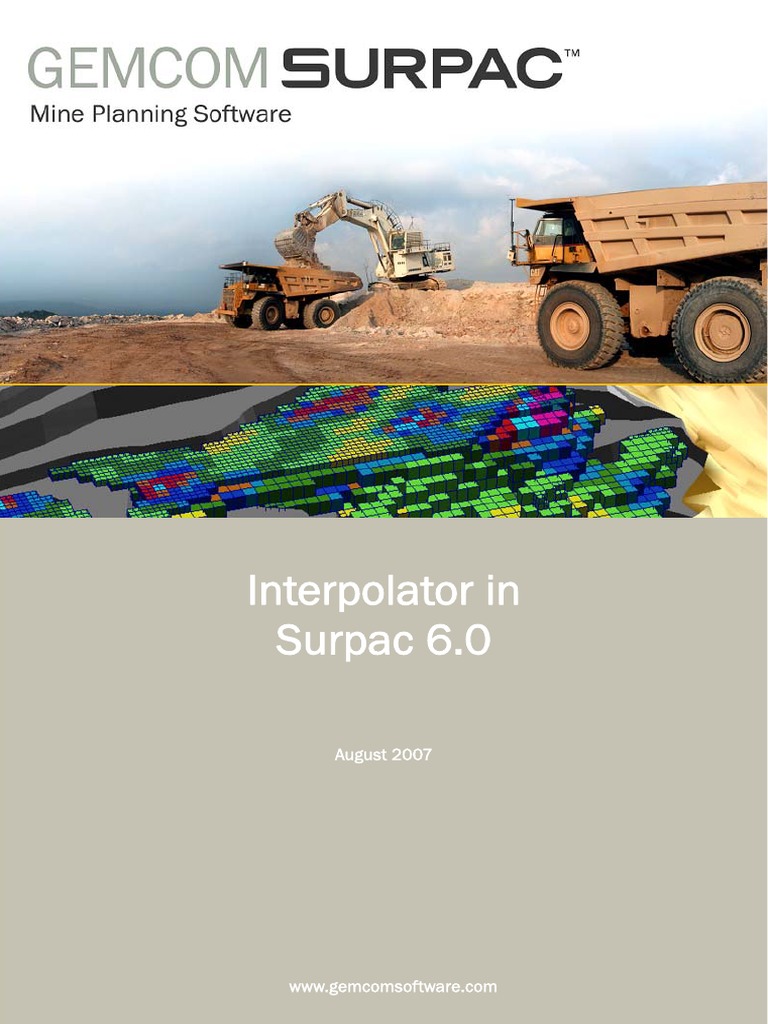 Surpac Interpolator | PDF | Parameter (Computer Programming) | Microsoft Excel