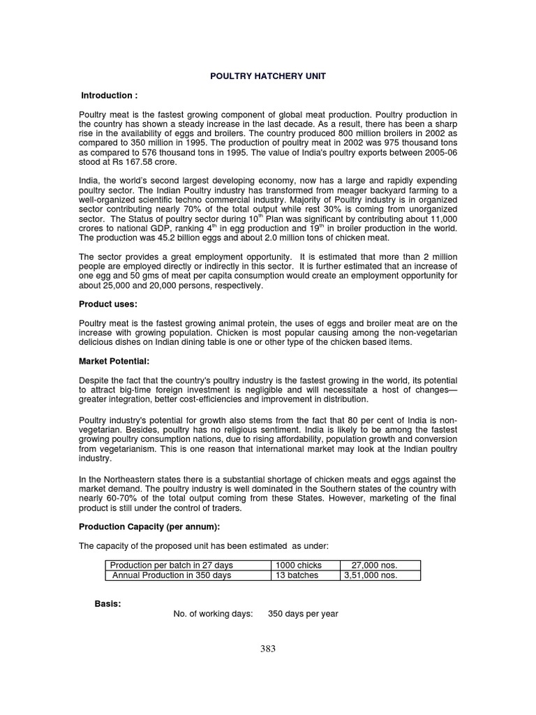 Poultry Hatchery Unit | PDF | Poultry Farming | Poultry