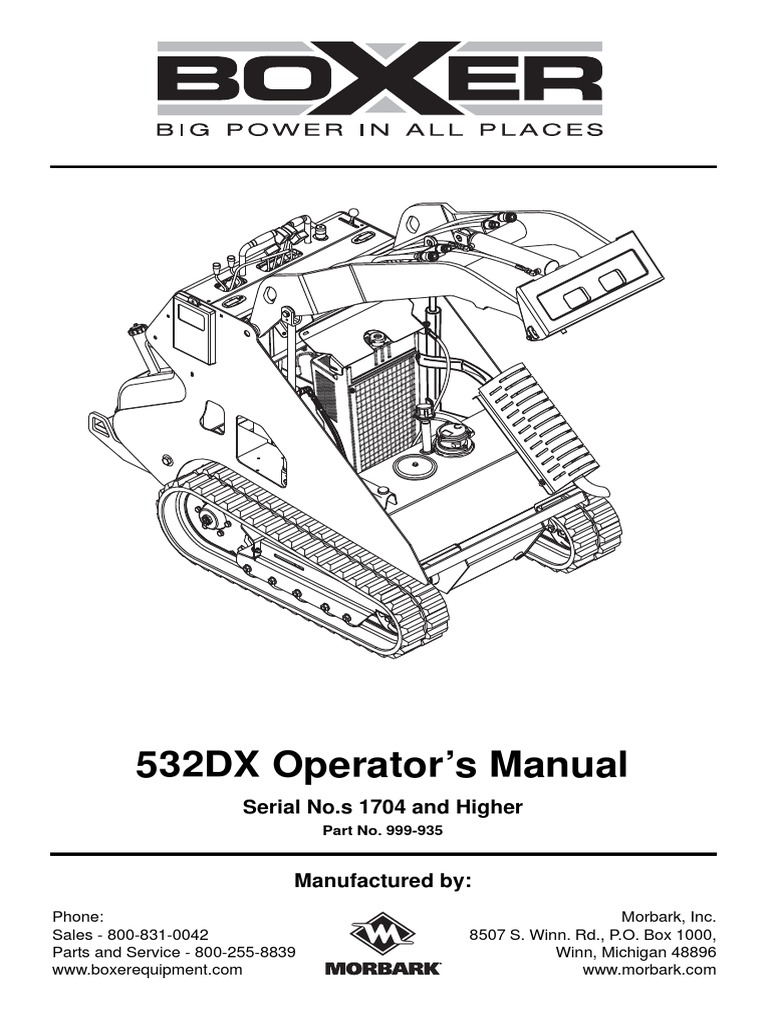 Boxer 532DX - Operator PDF | PDF | Battery (Electricity) | Lock ...