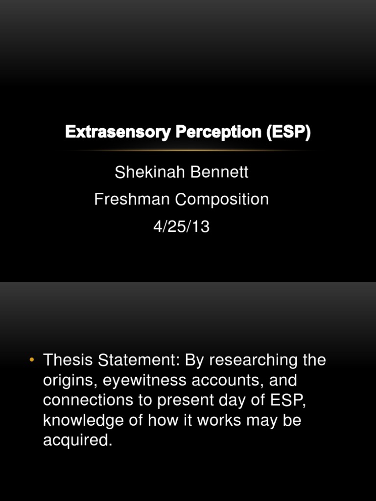 Understanding Extrasensory Perception (ESP) | PDF | Extrasensory ...