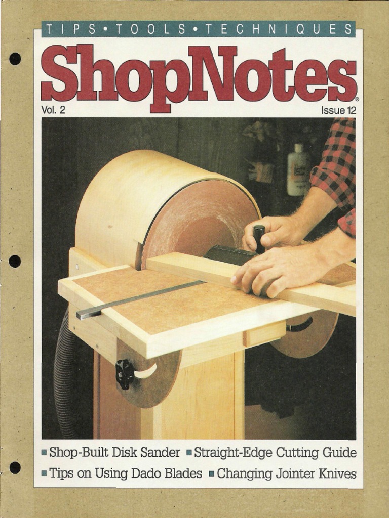 ShopNotes #12 (Vol. 02) - Shop Built Disk Sander | PDF ShopNotes #12 (Vol. 02) - Shop Built Disk Sander | PDF