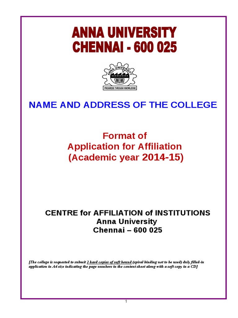 Application for College Affiliation 2014-15 | PDF | Hostel | Hotel Types