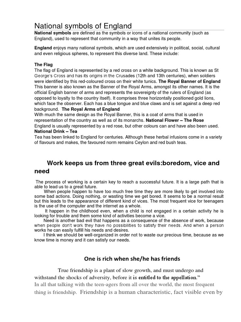 The National Symbols of England | PDF | England