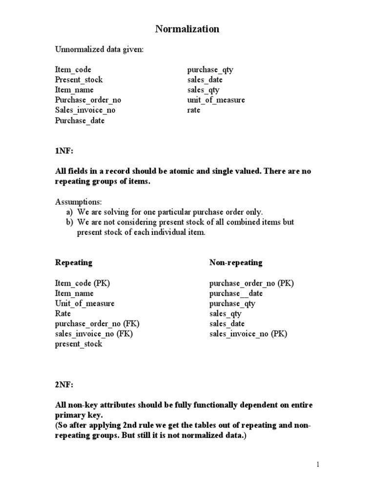 Normalization Solved Case Study | PDF | Teaching Methods & Materials ...