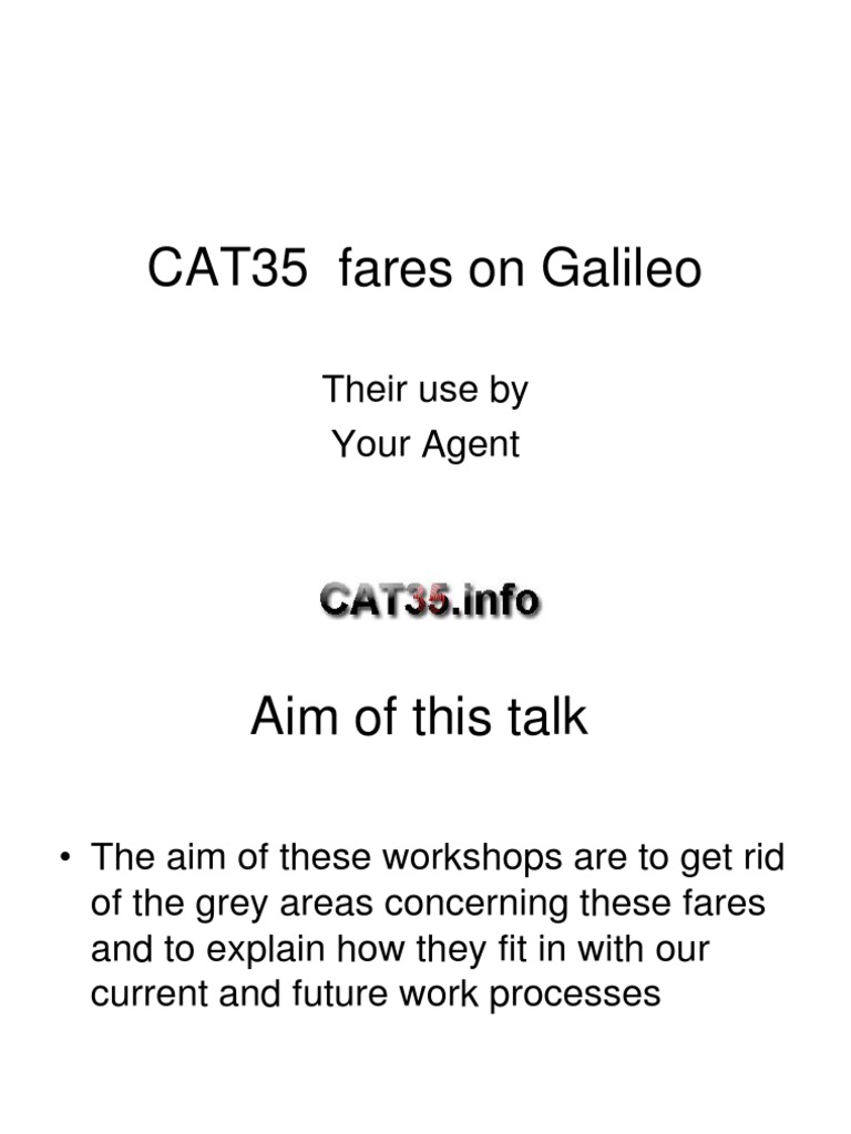 Galileo Cat 35 | PDF | Airlines | Business
