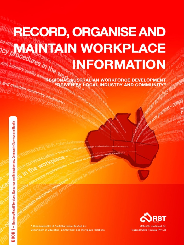 Record, Organise and Maintain Workplace Information Book 1 | PDF ...