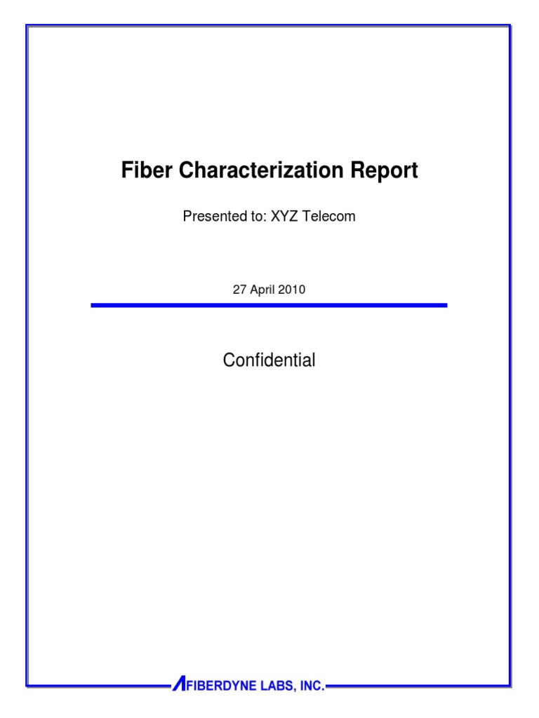 Fiber Characterization Report | PDF | Optical Fiber | Dispersion (Optics)