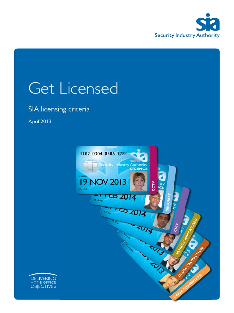 Sia Get Licensed | PDF | Security Guard | Closed Circuit Television Sia Get Licensed | PDF | Security Guard | Closed Circuit Television