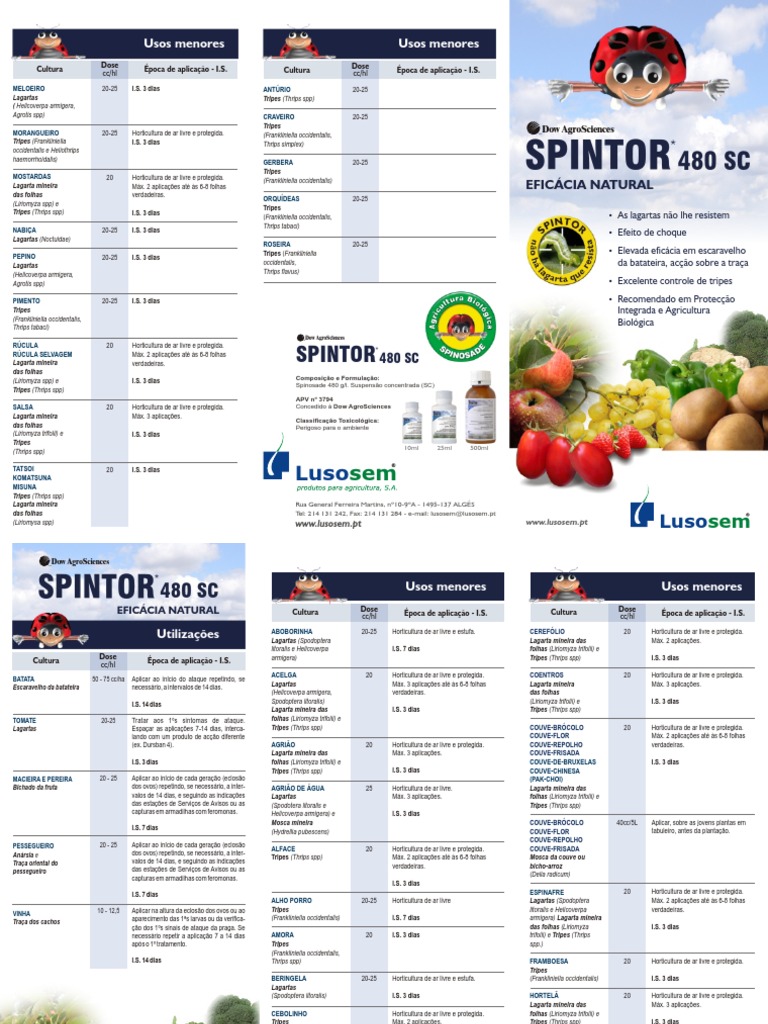 Insecticida) Spintor - Todos - Usos - Folheto PDF | PDF | Plantas ...