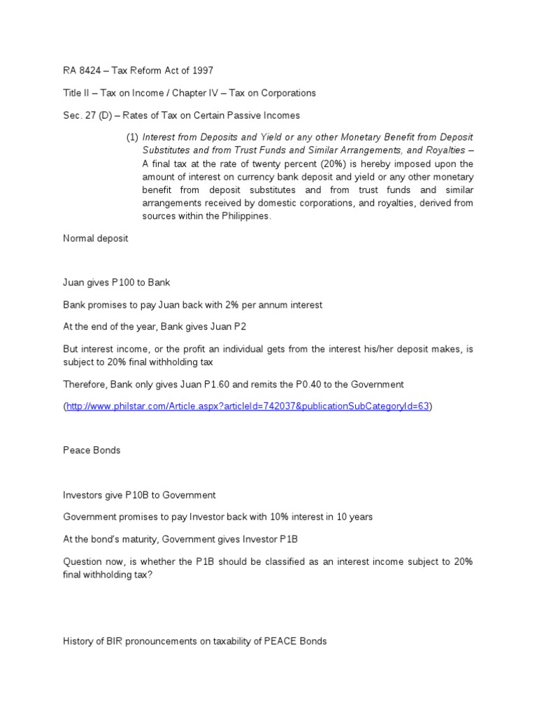 PEACE Bonds Matter Primer | PDF | Government Finances | Payments