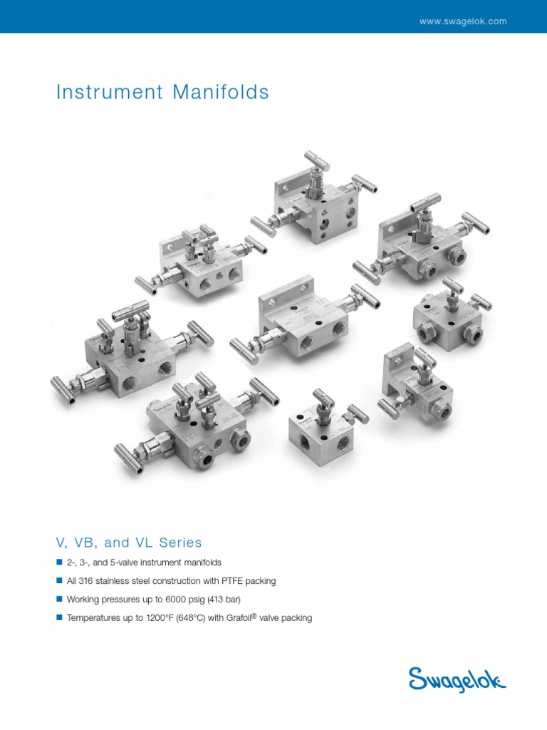 Manifold Swagelok Ms 01 178 | PDF | Valve | Pipe (Fluid Conveyance)