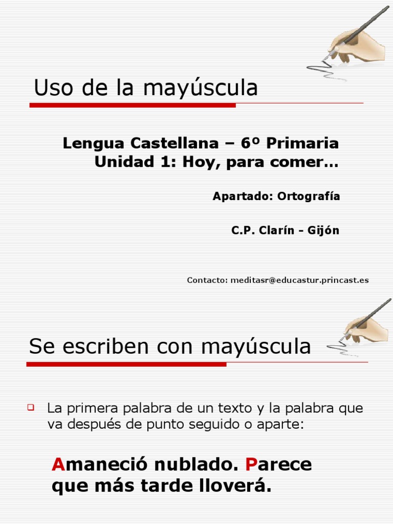 Ortografía: Uso de Mayúsculas | PDF | Lengua española | Idiomas