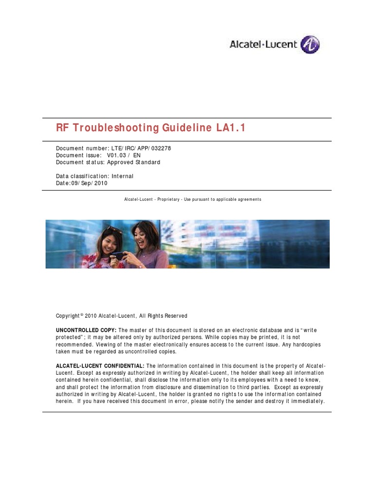 Rf Troubleshooting Guideline La1 1 Pdf Lte Telecommunication Internet Relay Chat