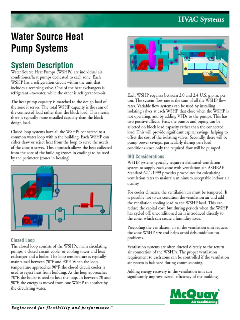 Water Source Heat Pump Systems: System Description | PDF | Ventilation ...