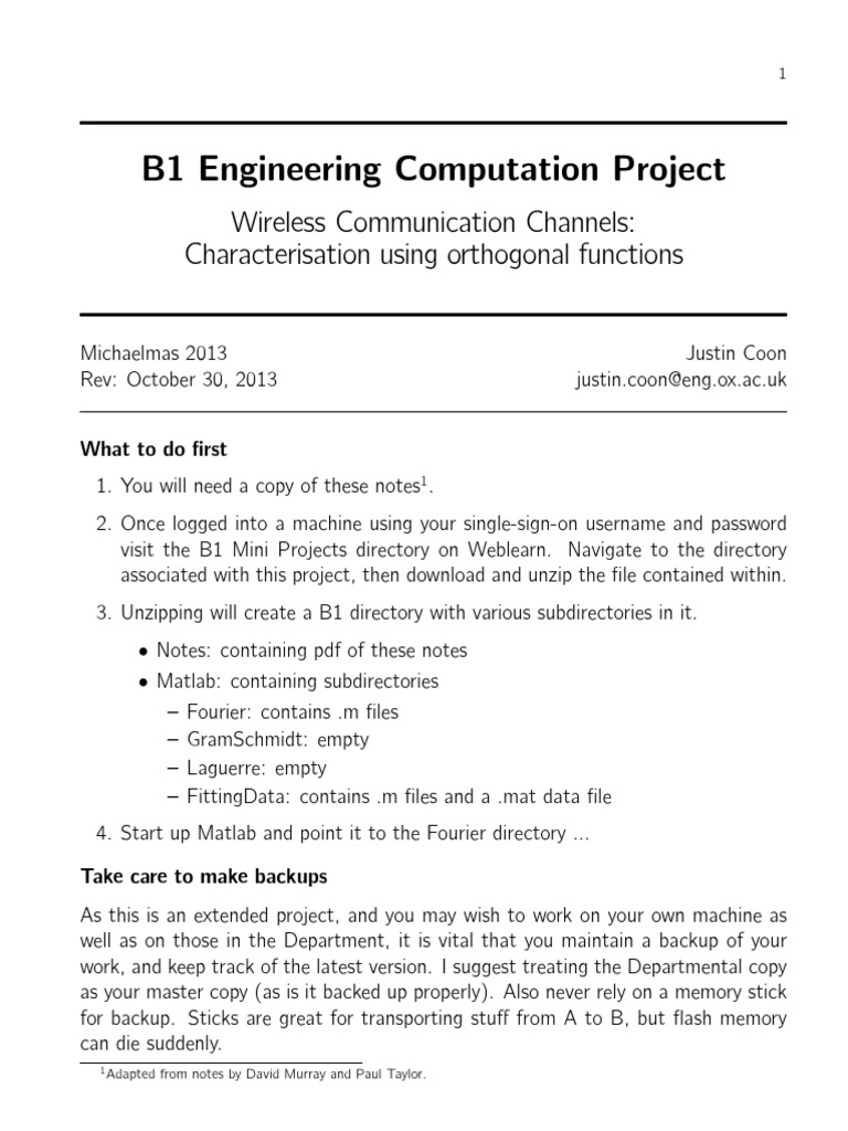 Proj A Wireless Notes | PDF | Vector Space | Basis (Linear Algebra)