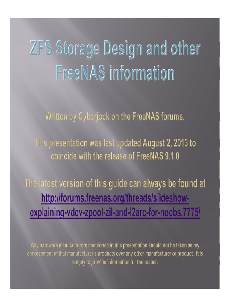 An In-Depth Guide to FreeNAS Fundamentals: Understanding Zpools, VDevs, ZIL, L2ARC and Other Key ...