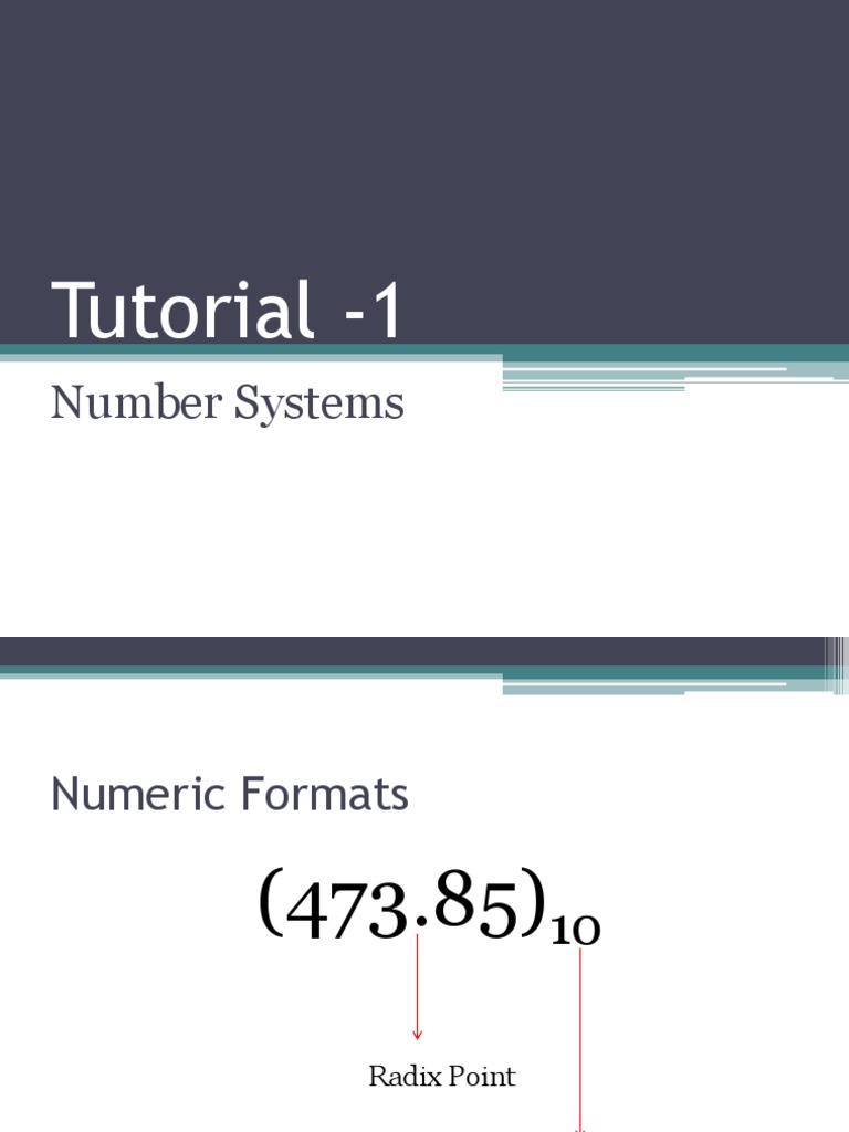 Tutorial - 1: Number Systems | PDF | Binary Coded Decimal | Decimal