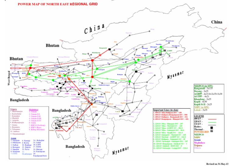 Power Map of NER Grid | PDF