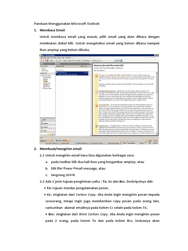 Panduan Menggunakan Microsoft Outlook | PDF | Komputer