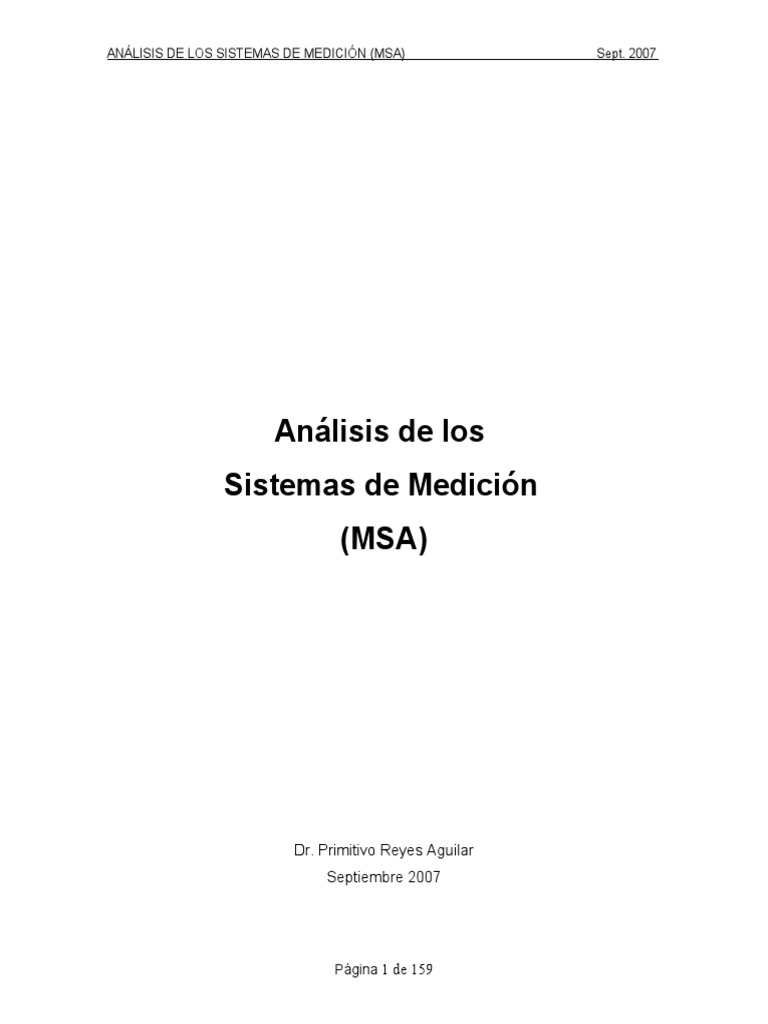 MSA 3th Ed | PDF | Medición | Estadísticas