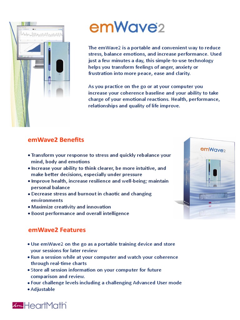 Emwave2 Factsheet | PDF | Human Homeostasis | Physiology