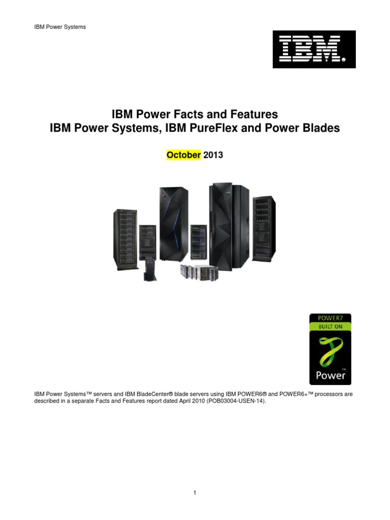 IBM Power Facts and Features | PDF | Solid State Drive | Multi Core Processor