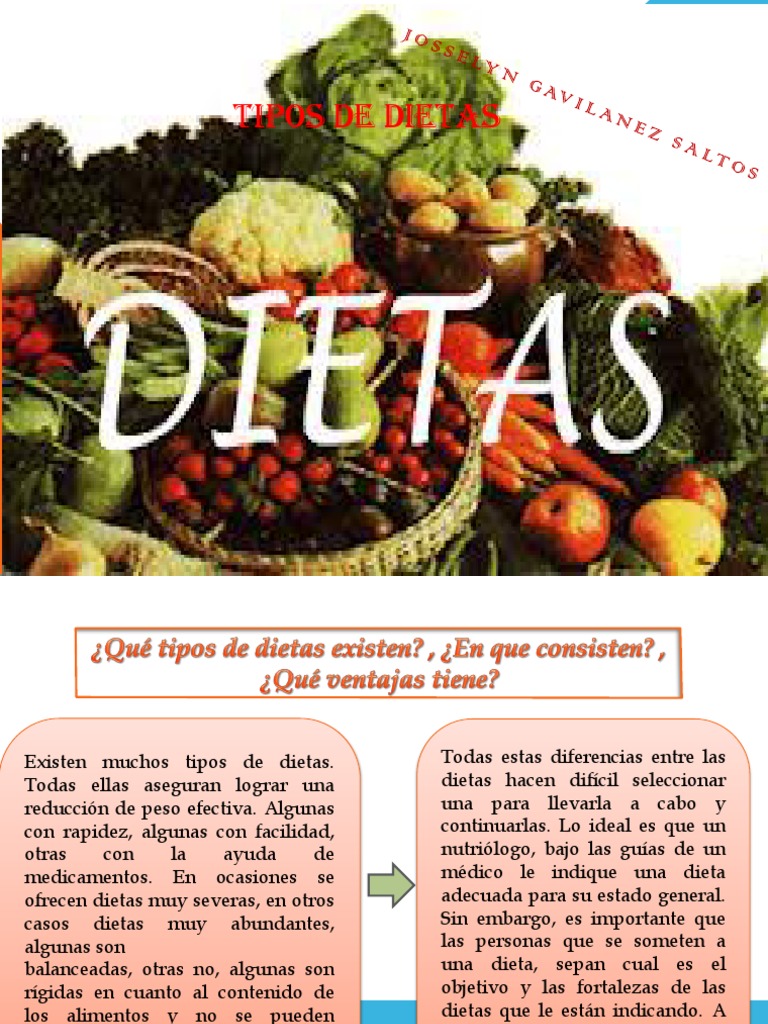 Tipos de Dietas | Descargar gratis PDF | Dieta | Alimentos