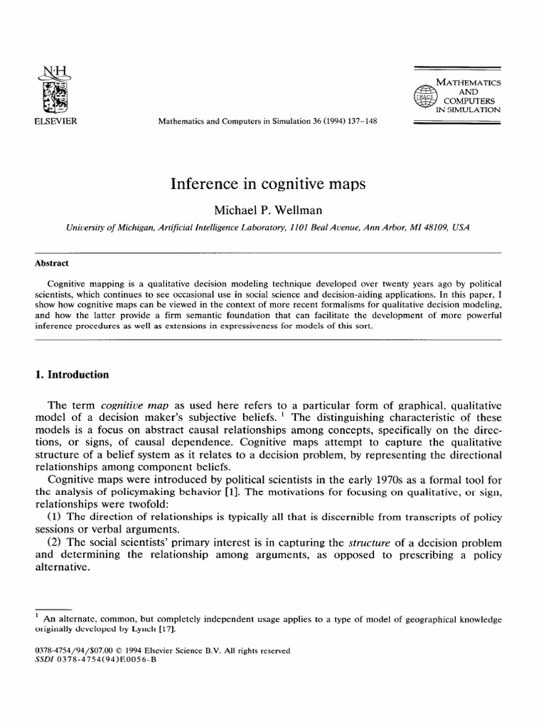 Inference in Cognitive Maps | Download Free PDF | Causality ...