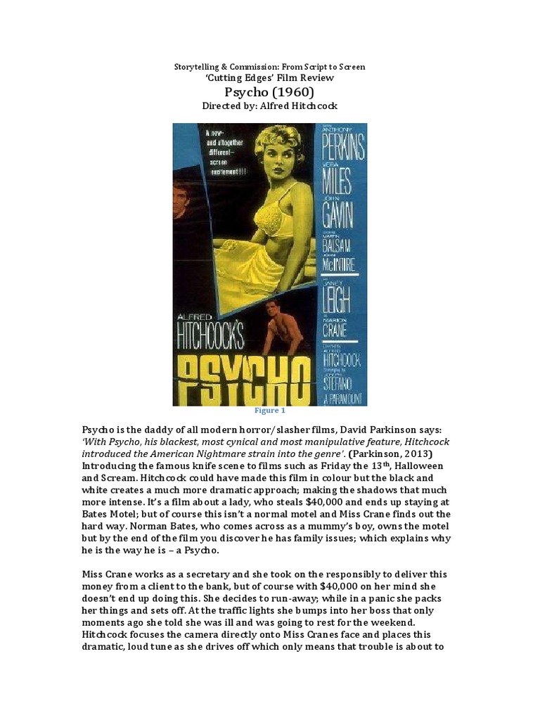 Psycho (1960) : Storytelling & Commission: From Script To Screen | PDF ...