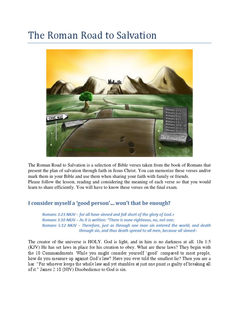 Roman Road to Salvation Explained | PDF | Epistle To The Romans | Jesus