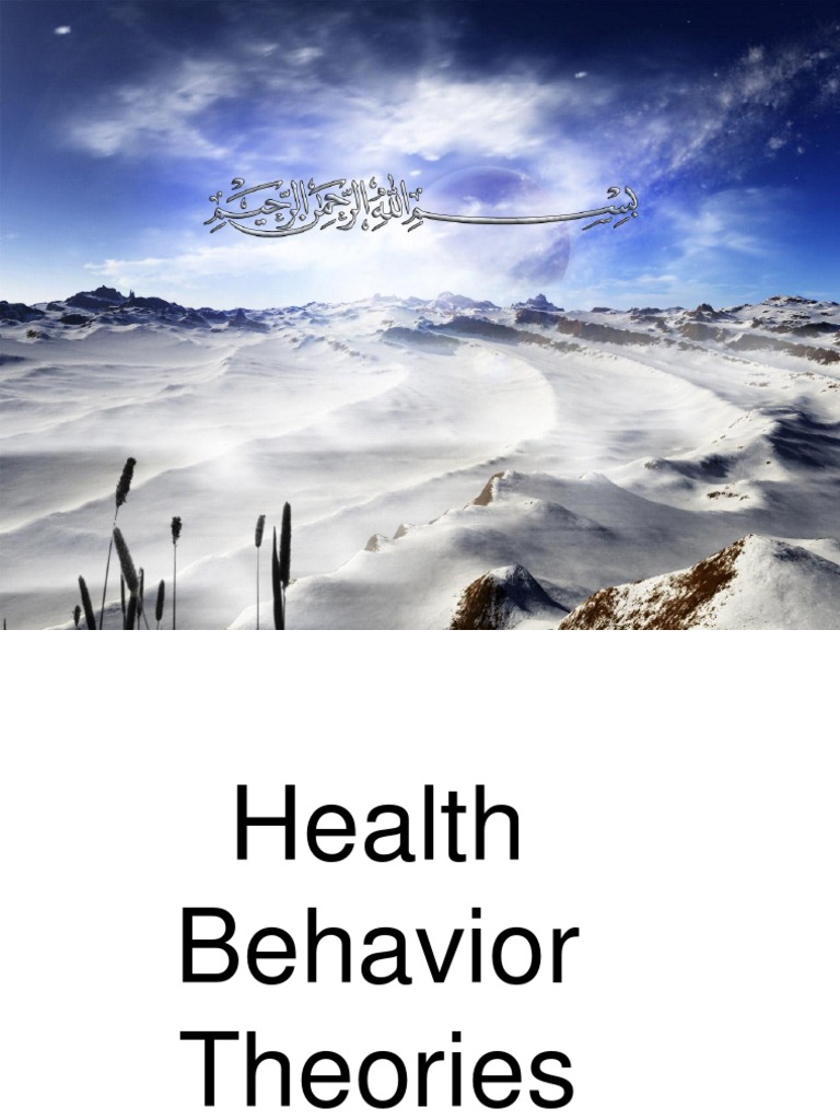 Health Behavior Theories | PDF | Self Efficacy | Behavior