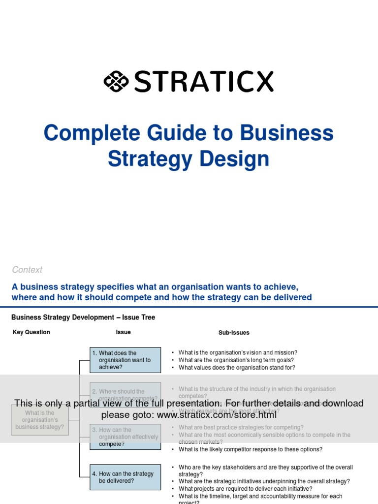 Complete Guide To Business Strategy Design | PDF | Competition | Strategic Management