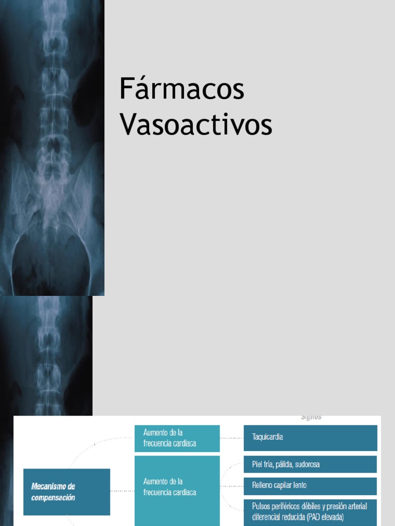 Farmacos Vasoactivos | PDF | Sistema cardiovascular | Especialidades Medicas