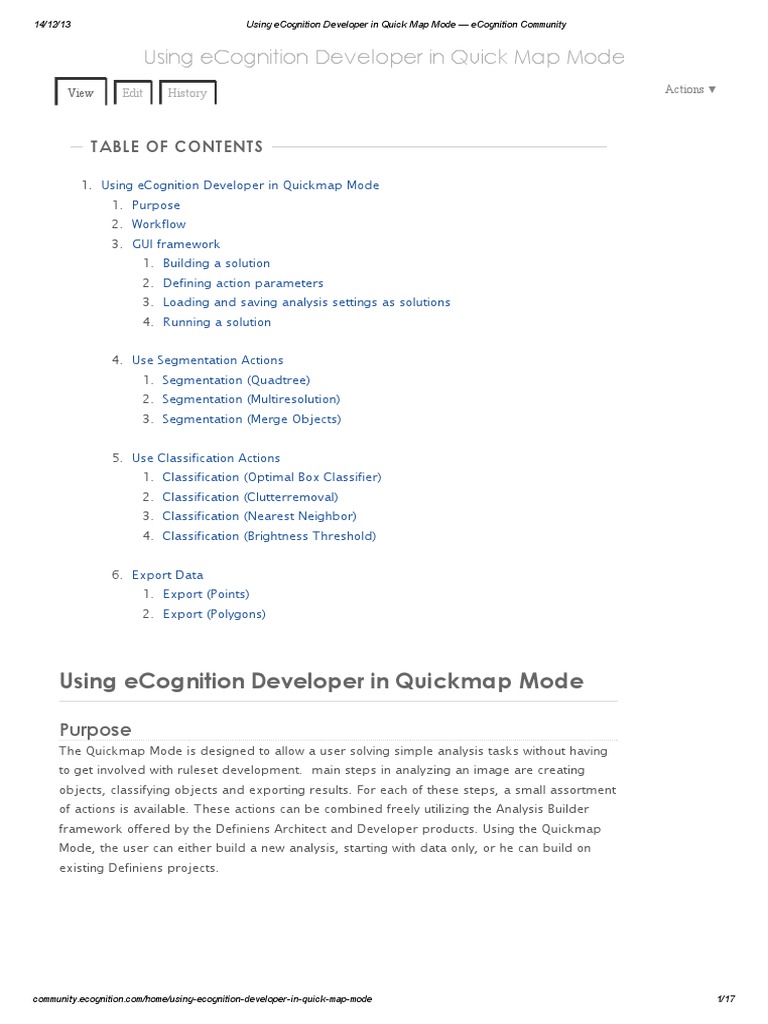 eCognition Developer Quick Map Guide | PDF | Image Segmentation ...