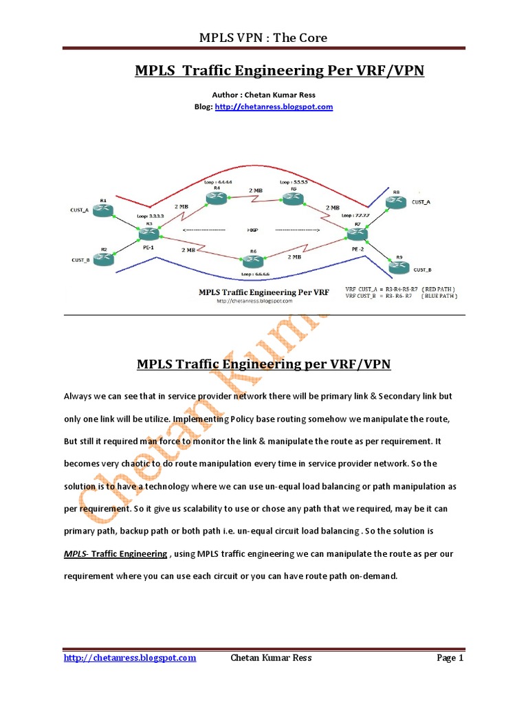 Lab - Mpls Te With Per VRF | PDF | Multiprotocol Label Switching ...