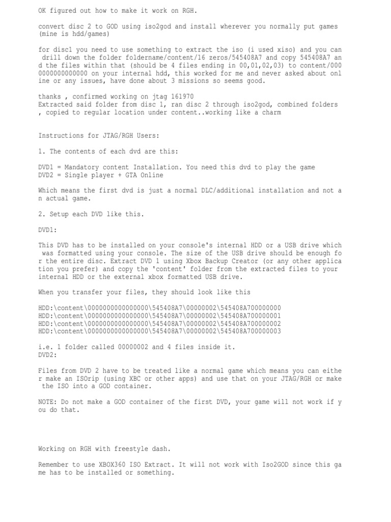 Gta V RGH | PDF | Computer File | Dvd