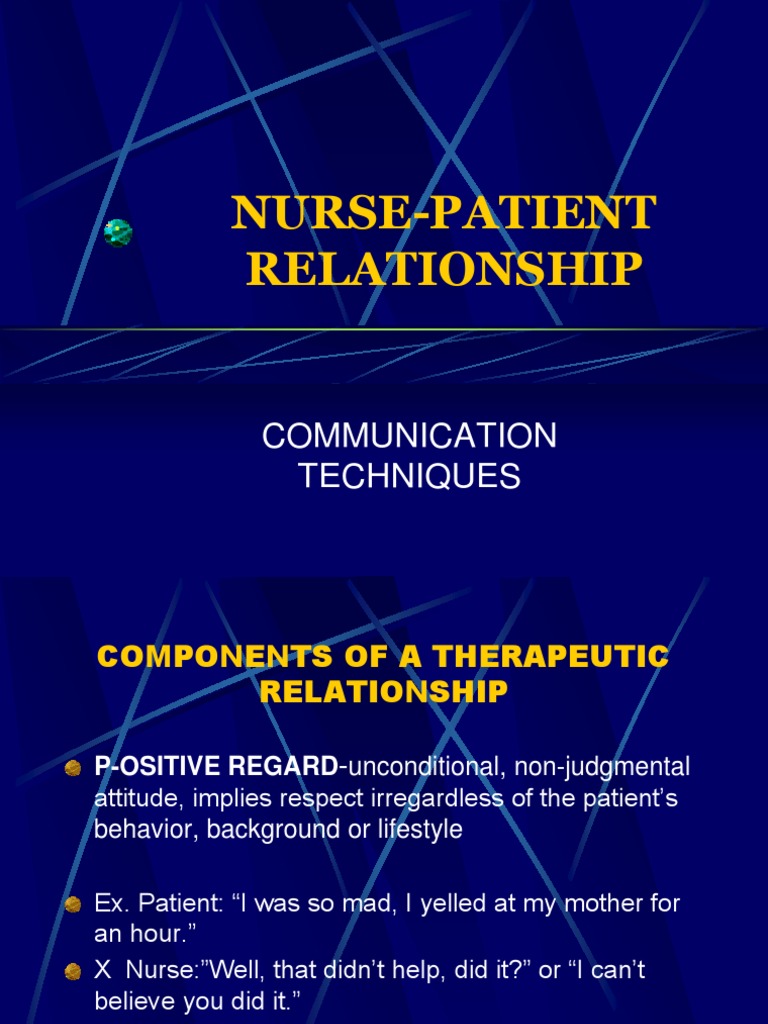 Nurse Patient Relationship | PDF