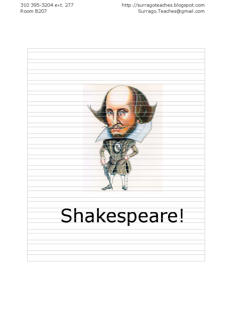 Syllabus - Shakespeare Lit | Download Free PDF | William Shakespeare ...