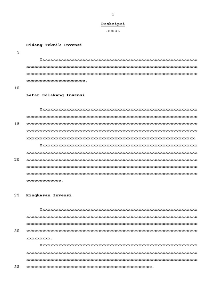 Format Dokumen Paten | PDF