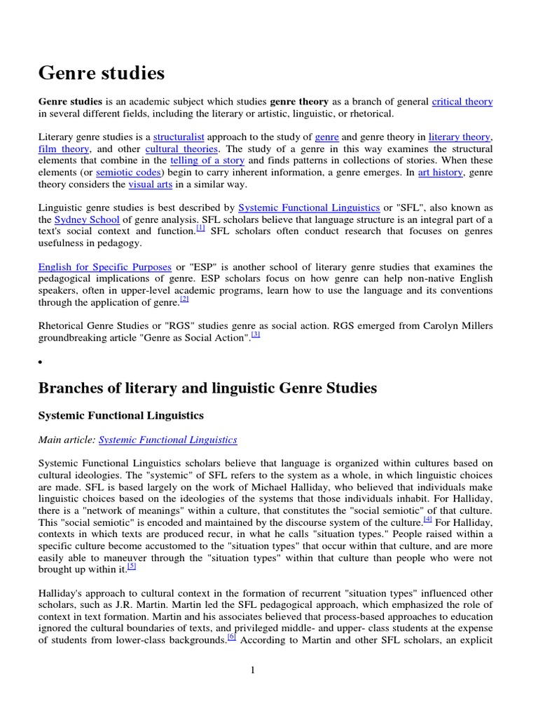 Genre Studies | PDF | Genre | Rhetoric